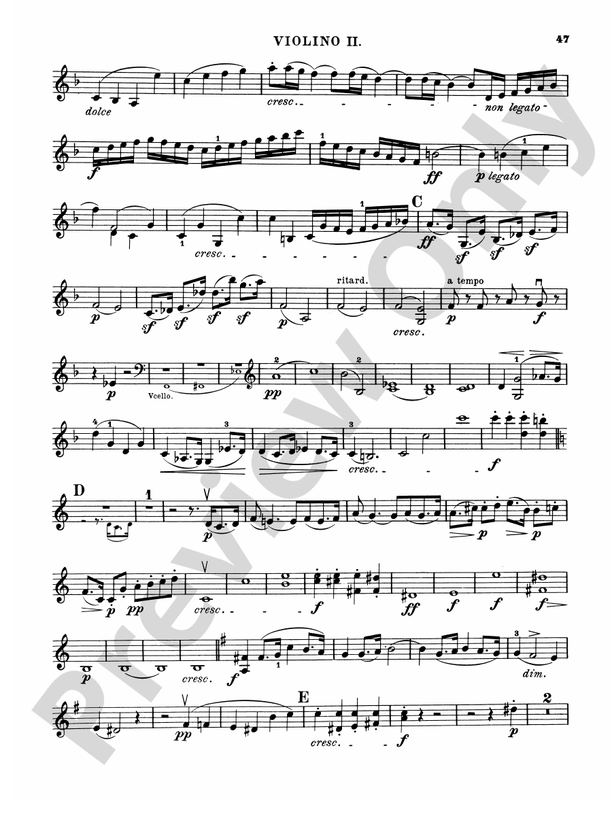 Beethoven: String Quartets, Volume III: String Quartet, Op. 132 (Violin II) Part - Digital Sheet ...