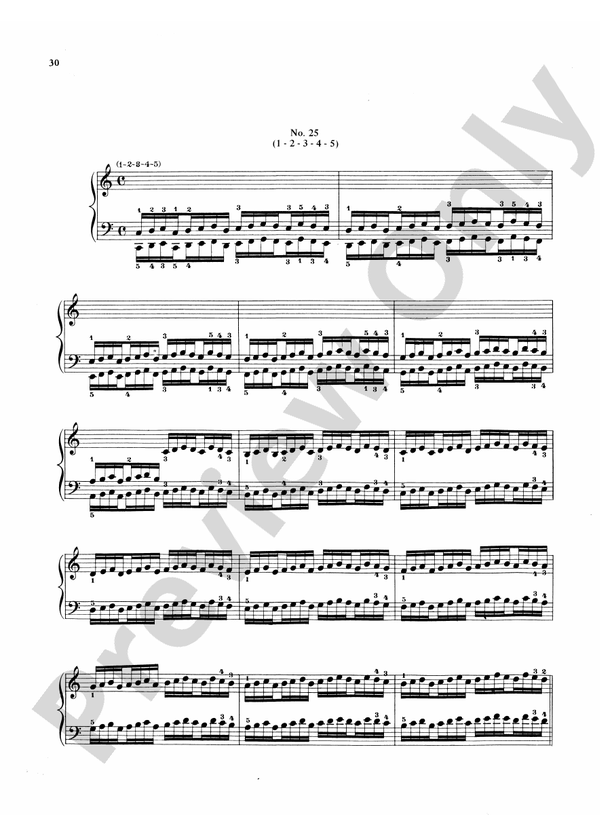 Hanon: The Virtuoso Pianist (Complete): No. 25 Part - Digital Sheet Music Download
