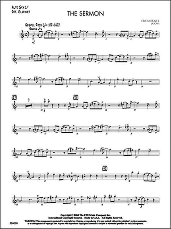 The Sermon Jazz Ensemble Conductor Score Parts Erik Morales Sheet The Sermon Jazz Ensemble Conductor Score Parts Erik Morales Sheet