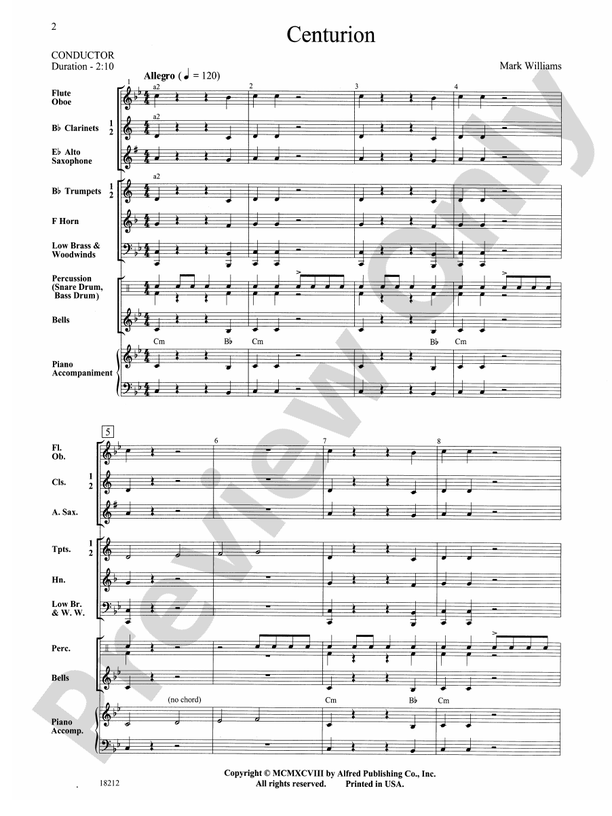 Centurion: Score: Concert Band Score - Digital Sheet Music Download