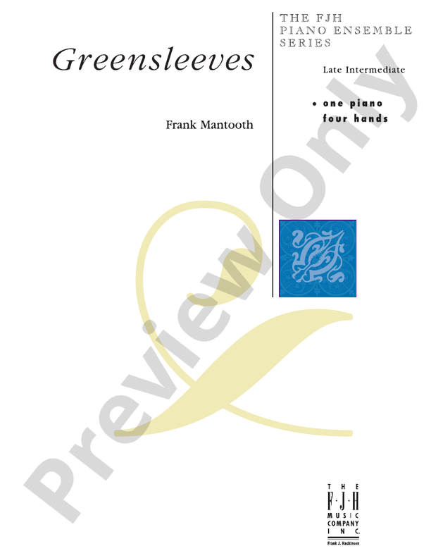 Greensleeves: Piano - Digital Sheet Music Download
