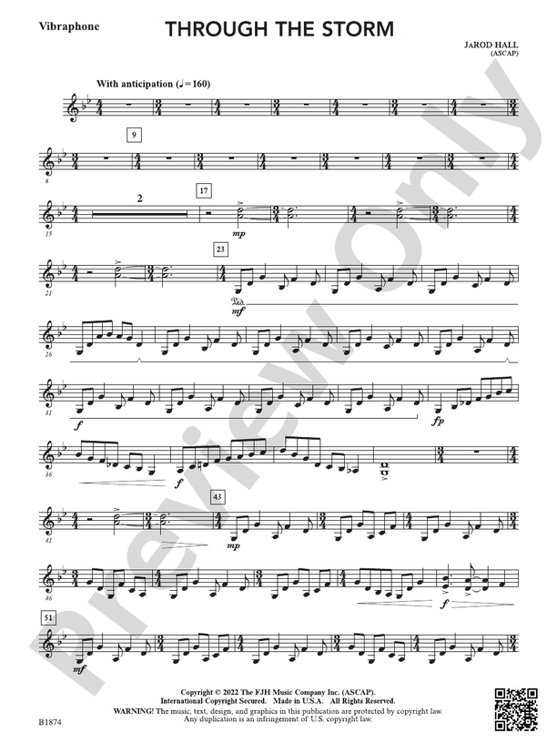 Through the Storm: Vibraphone: Vibraphone Part: JaRod Hall - Digital ...