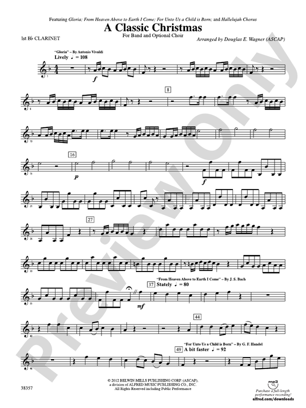 A Classic Christmas: 1st B-flat Clarinet: 1st B-flat Clarinet Part ...