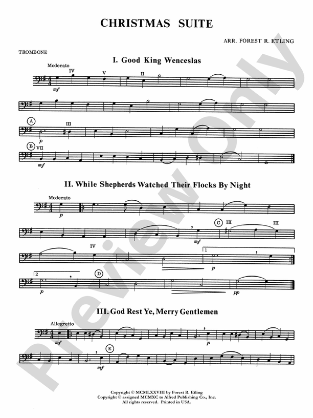 Christmas Suite: 1st Trombone: 1st Trombone Part - Digital Sheet Music ...