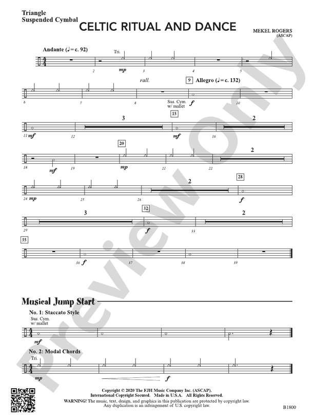 Celtic Ritual and Dance: Triangle/Suspended Cymbal: Triangle/Suspended ...