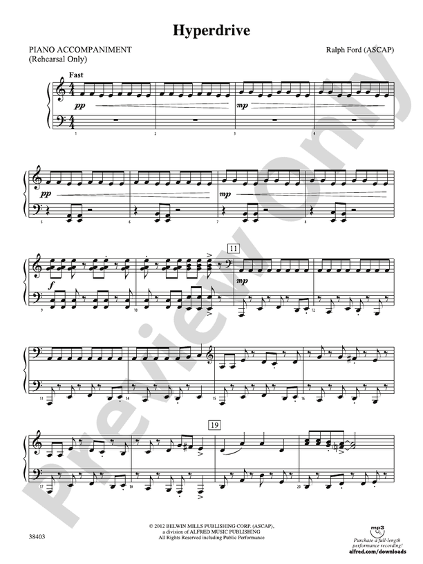 Hyperdrive: Piano Accompaniment: Piano Accompaniment Part - Digital ...