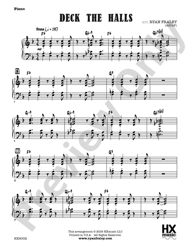 Deck the Halls: Piano: Piano Part - Digital Sheet Music Download
