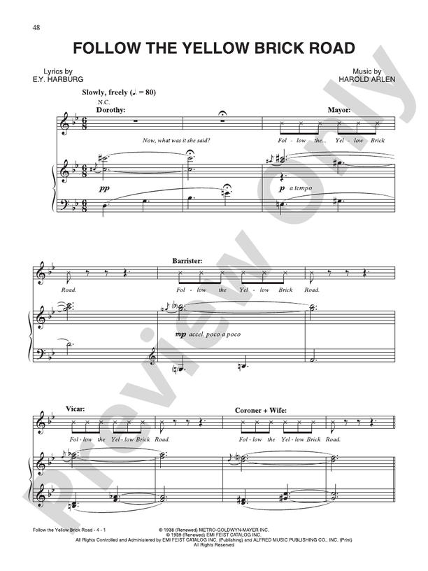 Follow the Yellow Brick Road (from Andrew Lloyd Webber's "The Wizard of ...