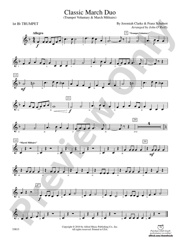 Classic March Duo: 1st B-flat Trumpet: 1st B-flat Trumpet Part - Digital Sheet Music Download