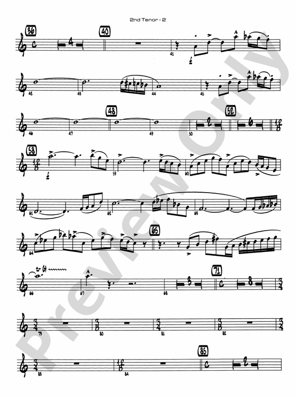 Channel One Suite: 2nd B-flat Tenor Saxophone: 2nd B-flat Tenor Saxophone Part - Digital Sheet ...