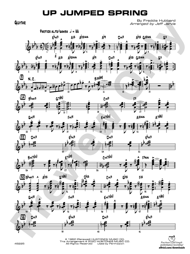Up Jumped Spring: Guitar: Guitar Part - Digital Sheet Music Download