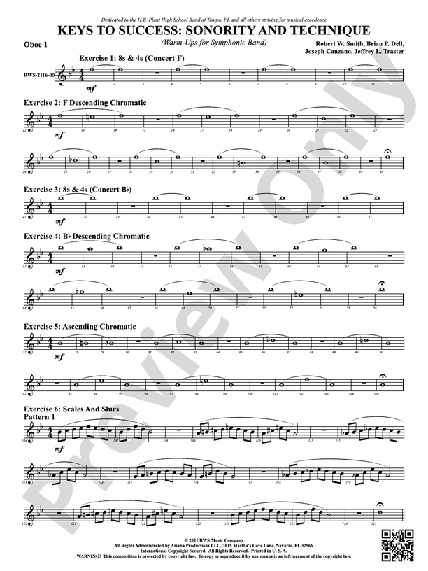 Keys to Success: Sonority and Technique - Warm-Ups for Symphonic Band ...