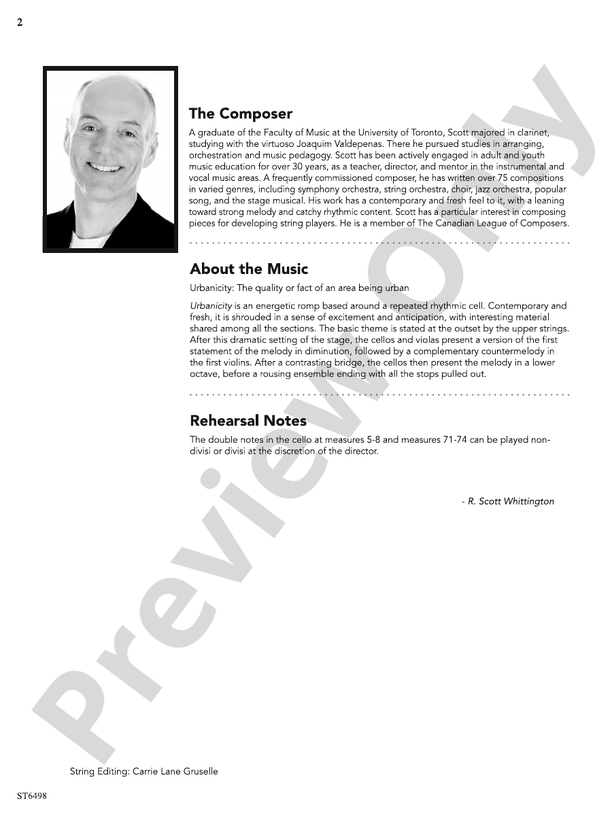 Urbanicity: Score: : R. Scott Whittington - Digital Sheet Music Download