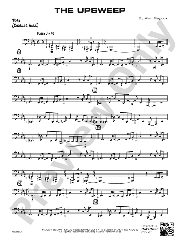 The Upsweep: Tuba: Tuba Part - Digital Sheet Music Download