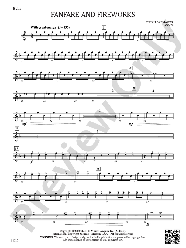 Fanfare and Fireworks: Bells: Bells Part: Brian Balmages - Digital ...