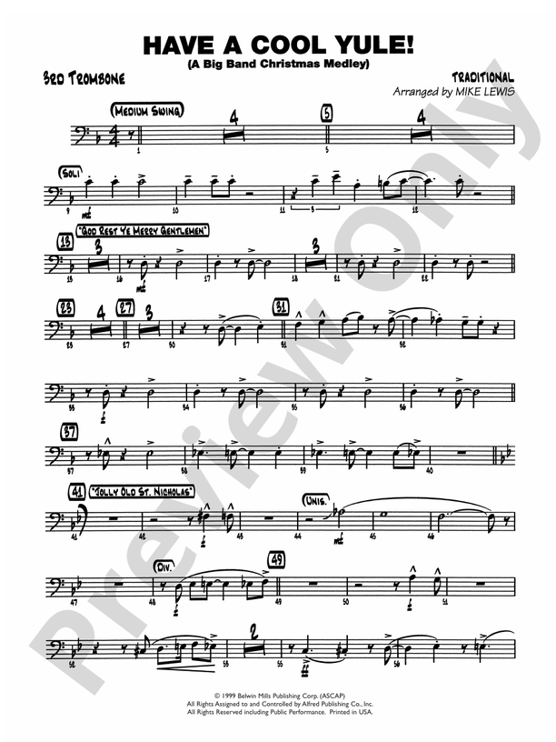 Have a Cool Yule: 3rd Trombone: 3rd Trombone Part - Digital Sheet Music ...