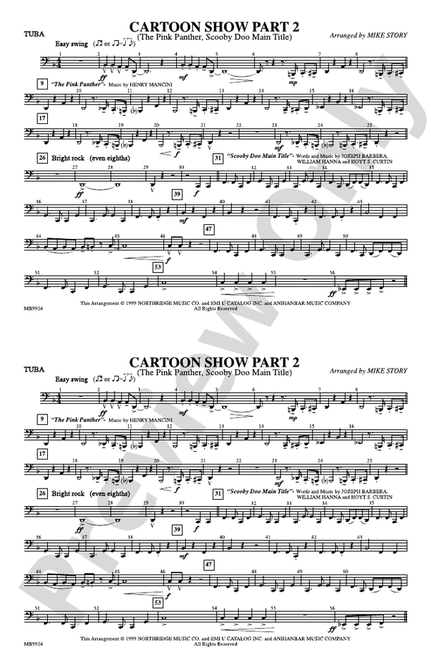Cartoon Show, Part 2: Tuba: Tuba Part - Digital Sheet Music Download