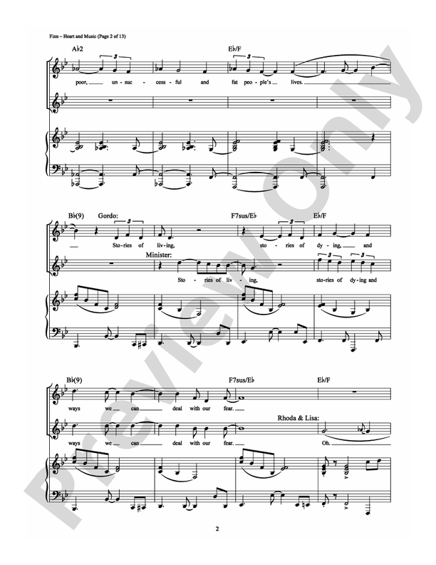 Heart and Music: Piano/Vocal/Chords: William Finn - Digital Sheet Music Download