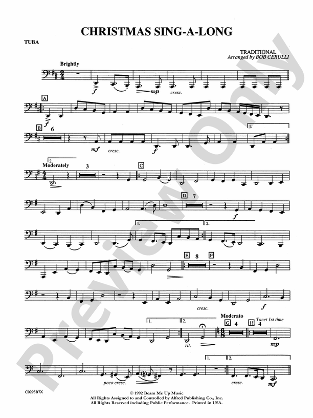 Christmas Sing-a-Long: Tuba: Tuba Part - Digital Sheet Music Download