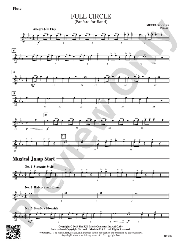 Full Circle: Flute: Flute Part: Mekel Rogers - Digital Sheet Music Download