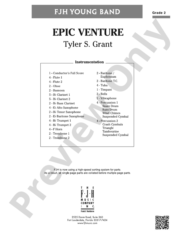 Epic Venture: Score: Concert Band Score: Tyler S. Grant - Digital Sheet ...