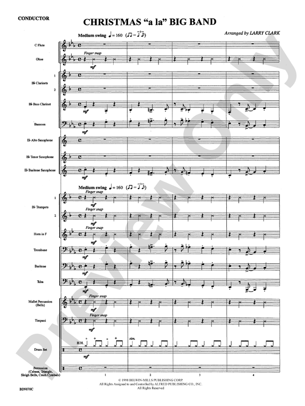 Christmas a la Big Band: Score: Concert Band Score - Digital Sheet ...