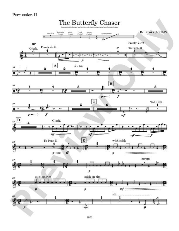The Butterfly Chaser: 2nd Percussion: 2nd Percussion Part - Digital ...