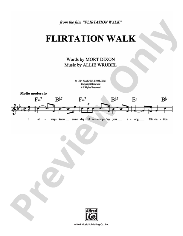 Flirtation Walk: Lead Sheet: Allie Wrubel - Digital Sheet Music Download