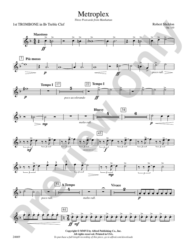 Metroplex Wp 1st B Flat Trombone T C Wp 1st B Flat Trombone T C