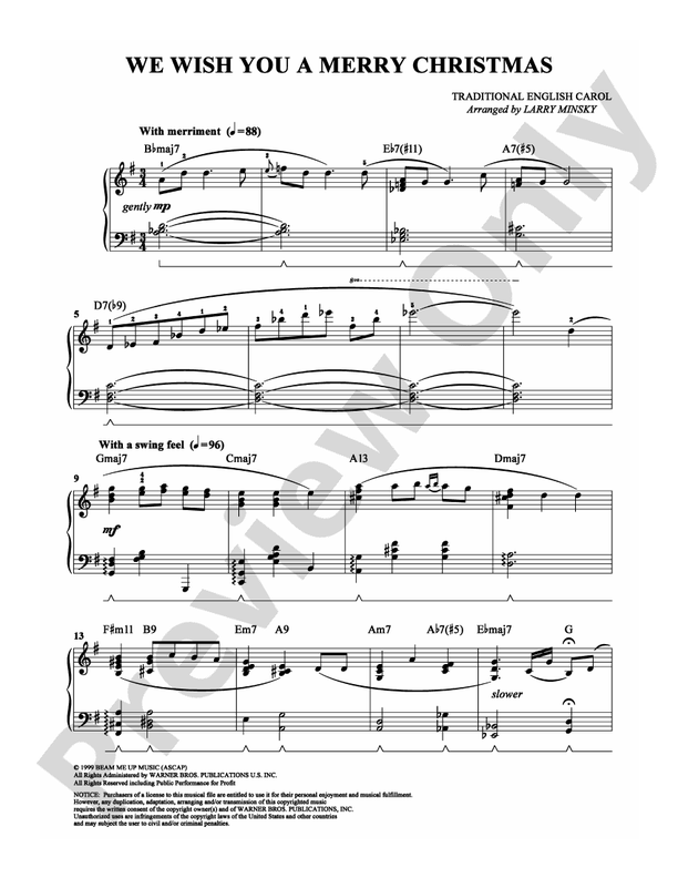 We Wish You a Merry Christmas: Piano: Traditional - Digital Sheet Music ...