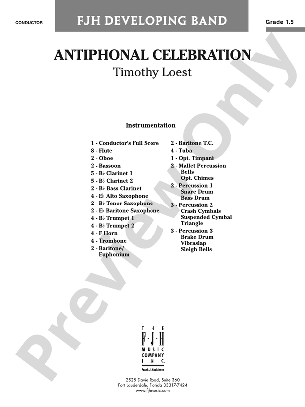 Antiphonal Celebration: Score: : Timothy Loest - Digital Sheet Music ...