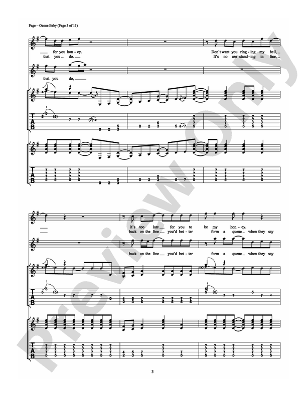 Ozone Baby: Guitar TAB: Led Zeppelin - Digital Sheet Music Download