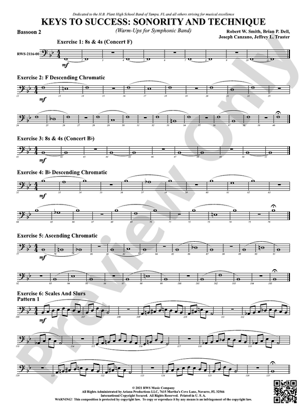 Keys to Success: Sonority and Technique - Warm-Ups for Symphonic Band ...