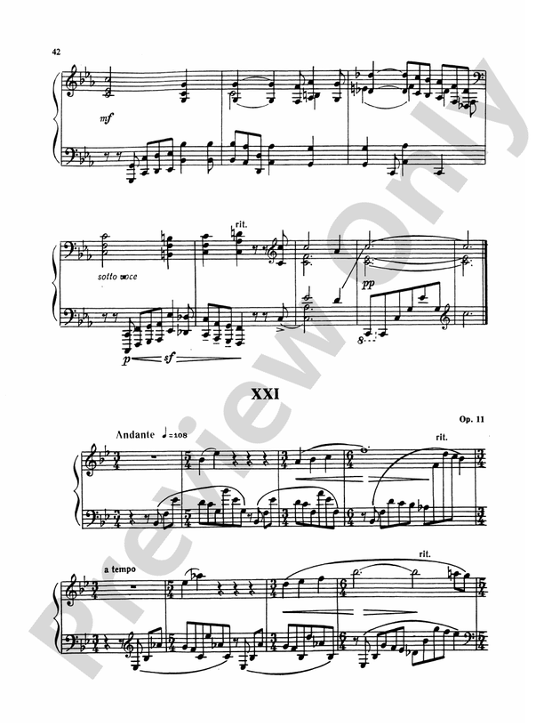 Scriabin: Preludes: Op. 11, No. 21 Part - Digital Sheet Music Download
