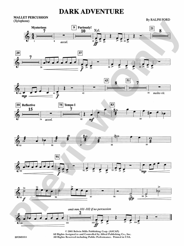 Dark Adventure: Mallets: Mallets Part - Digital Sheet Music Download