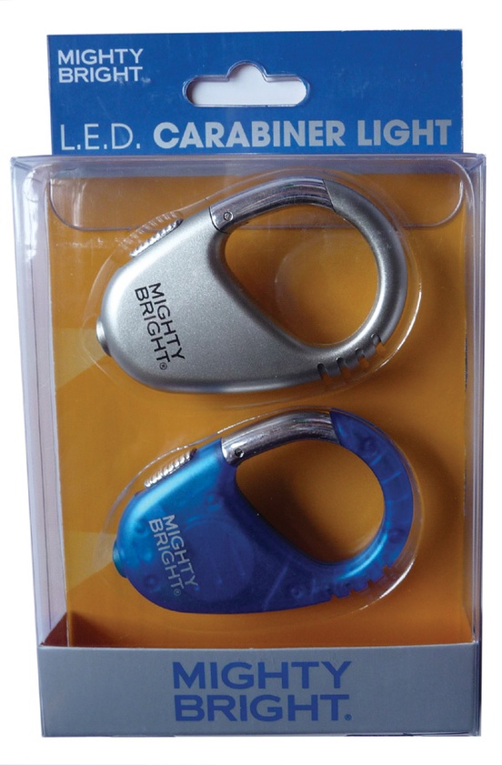 Mighty Bright LED Carabiner 2-Pack: Blue and Silver: | Alfred Music