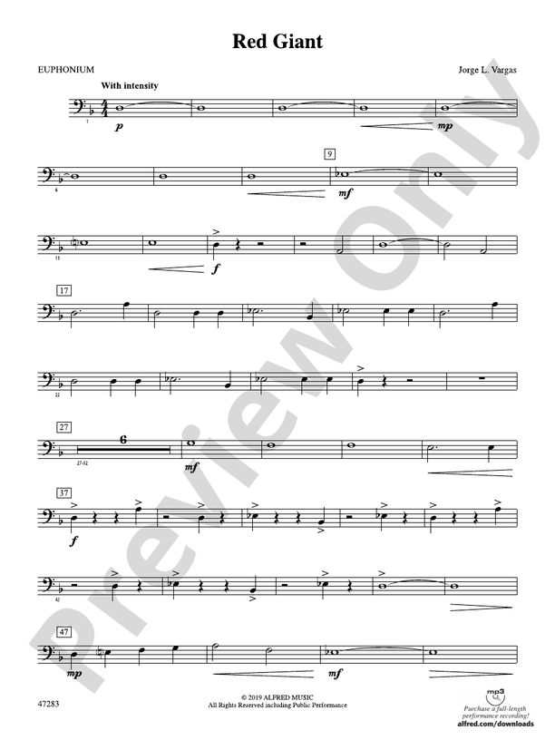 Red Giant: Baritone B.C.: Baritone B.C. Part - Digital Sheet Music Download