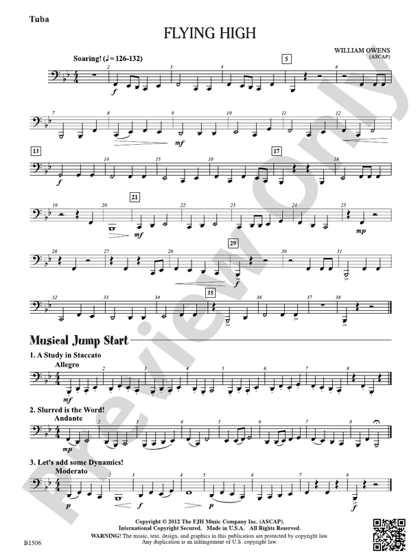 Flying High: Tuba: Tuba Part: William Owens - Digital Sheet Music Download