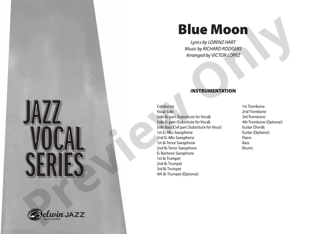 Blue Moon: Score: Vocal Jazz Score - Digital Sheet Music Download