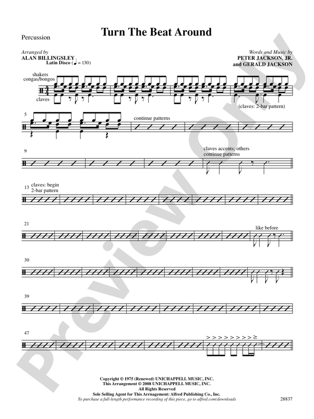 Turn the Beat Around: 1st Percussion: 1st Percussion Part - Digital ...