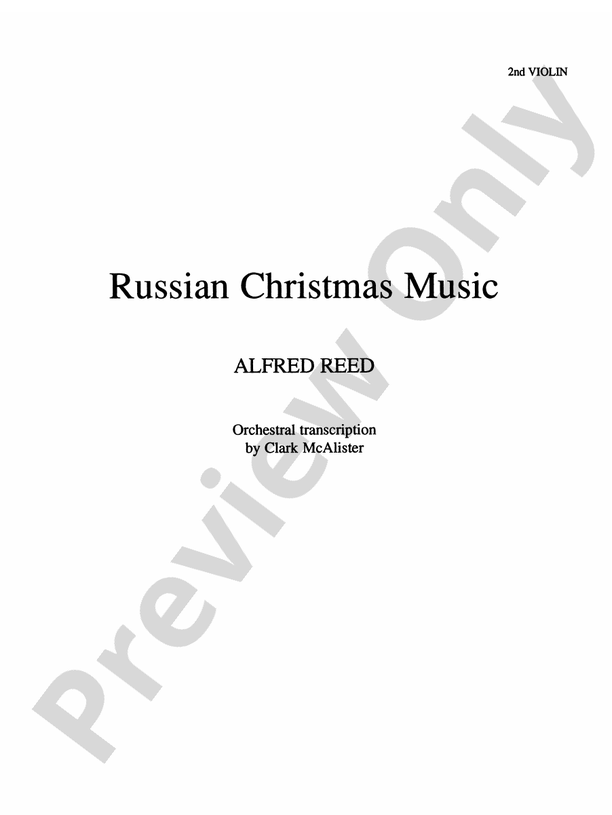 Russian Christmas Music: 2nd Violin: 2nd Violin Part - Digital Sheet Music Download
