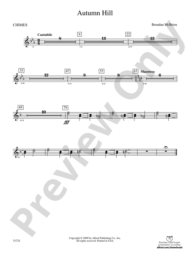 Autumn Hill: Chimes: Chimes Part - Digital Sheet Music Download