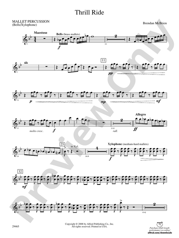 Thrill Ride: Mallets: Mallets Part - Digital Sheet Music Download