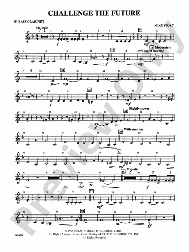 Challenge the Future: B-flat Bass Clarinet: B-flat Bass Clarinet Part ...