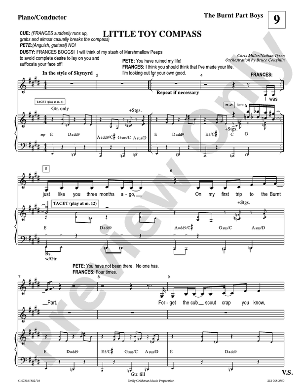 Little Toy Compass (from "The Burnt Part Boys"): Piano/Vocal/Chords ...