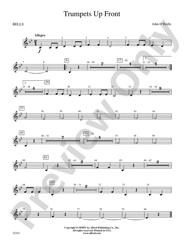 Trumpets Up Front: Bells: Bells Part - Digital Sheet Music Download