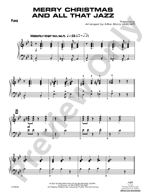 Merry Christmas and All That Jazz: Piano Accompaniment: Piano ...