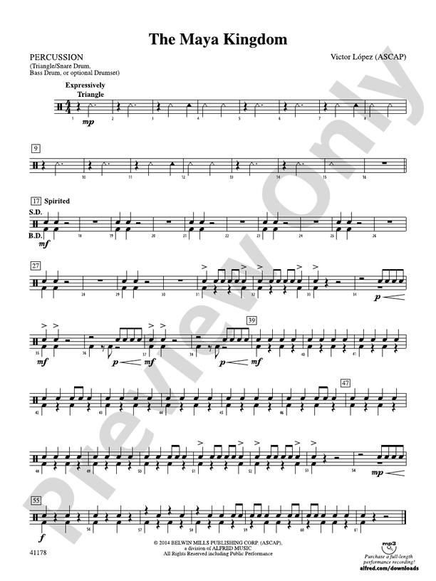 The Maya Kingdom: 1st Percussion: 1st Percussion Part - Digital Sheet ...