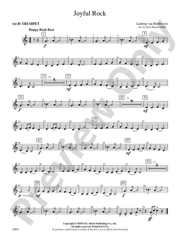 Joyful Rock: 1st B-flat Trumpet: 1st B-flat Trumpet Part - Digital ...