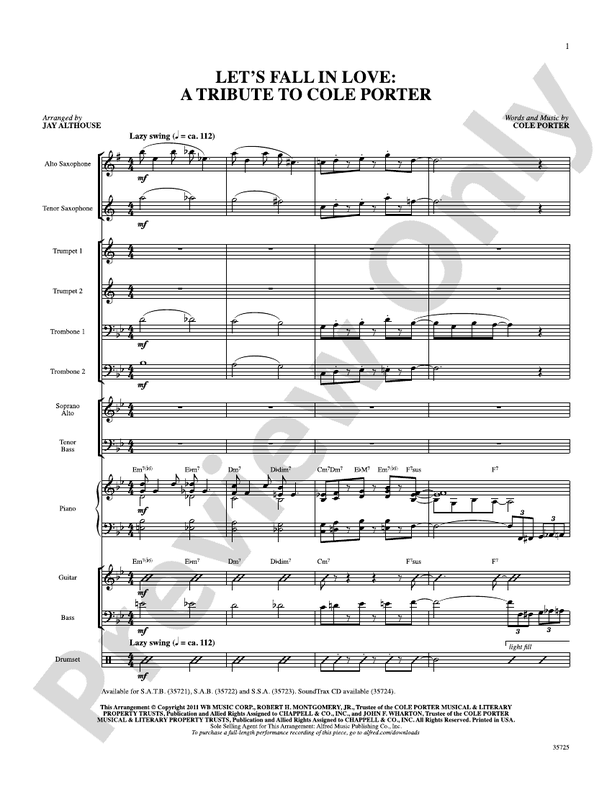 Let's Fall in Love: Score: Choir Score - Digital Sheet Music Download